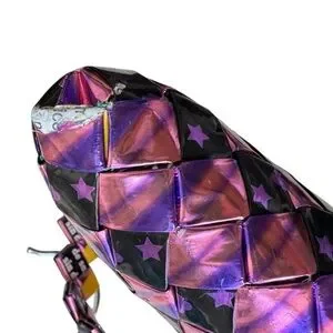 Bags | Gum Wrapper Purse Handbag Woven Recycled Candy Upcycled Pink ...